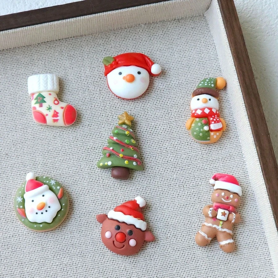 10pcs Matte Cartoon Christmas Themed Push Pins, Holiday Decor Pins ...