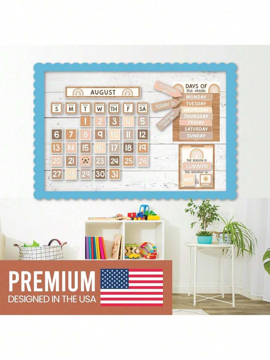 Classroom Calendar, 98 Pieces, Bulletin Board, Hadley Designs ...