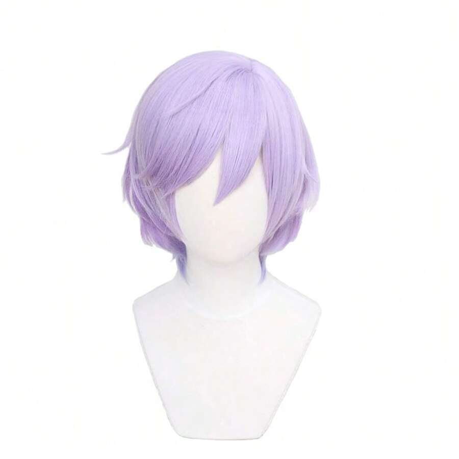 Lilac Short Hair Anime Wig Costume Character Wig Cosplay | SHEIN USA