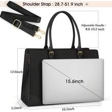 NEWHEY Laptop Bags For Women 15.6 Inch Tote Bag Large Leather Ladies ...