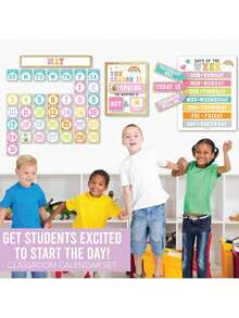 Classroom Calendar, 98 Pieces, Bulletin Board, Hadley Designs ...