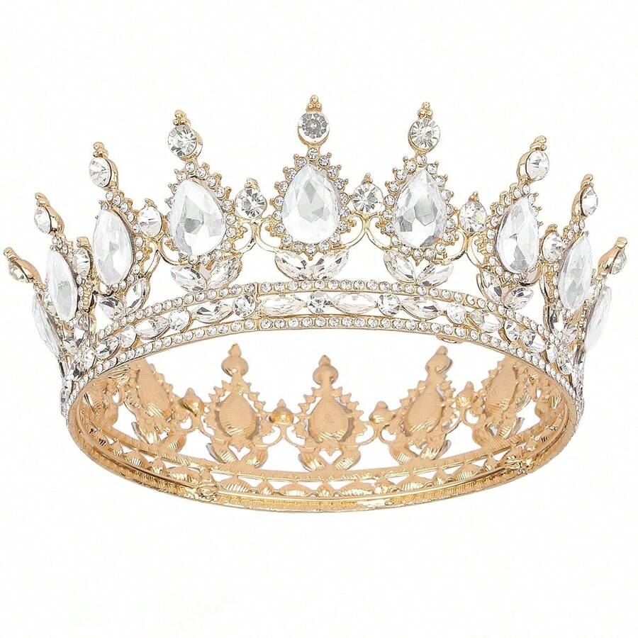 For Women, Queen Tiara For Princess Party (Gold White) | SHEIN USA