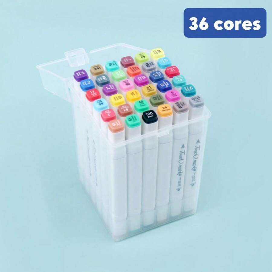 12/24/36/48/60/80 Colors Colored Pens Kit Oily Dual Head Marker Pen Art ...