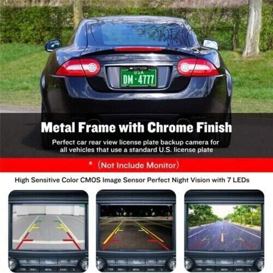 1pc 170° Car Rear View Backup Camera Us License Plate Frame,Made Of ...