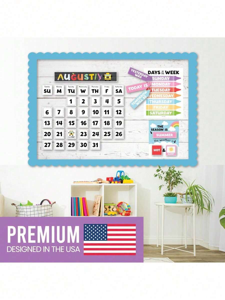 Classroom Calendar, 98 Pieces, Bulletin Board, Hadley Designs ...