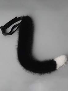 1pc Halloween Cat Tail Costume, Cute Fox Plush Tail For Cosplay Cat ...