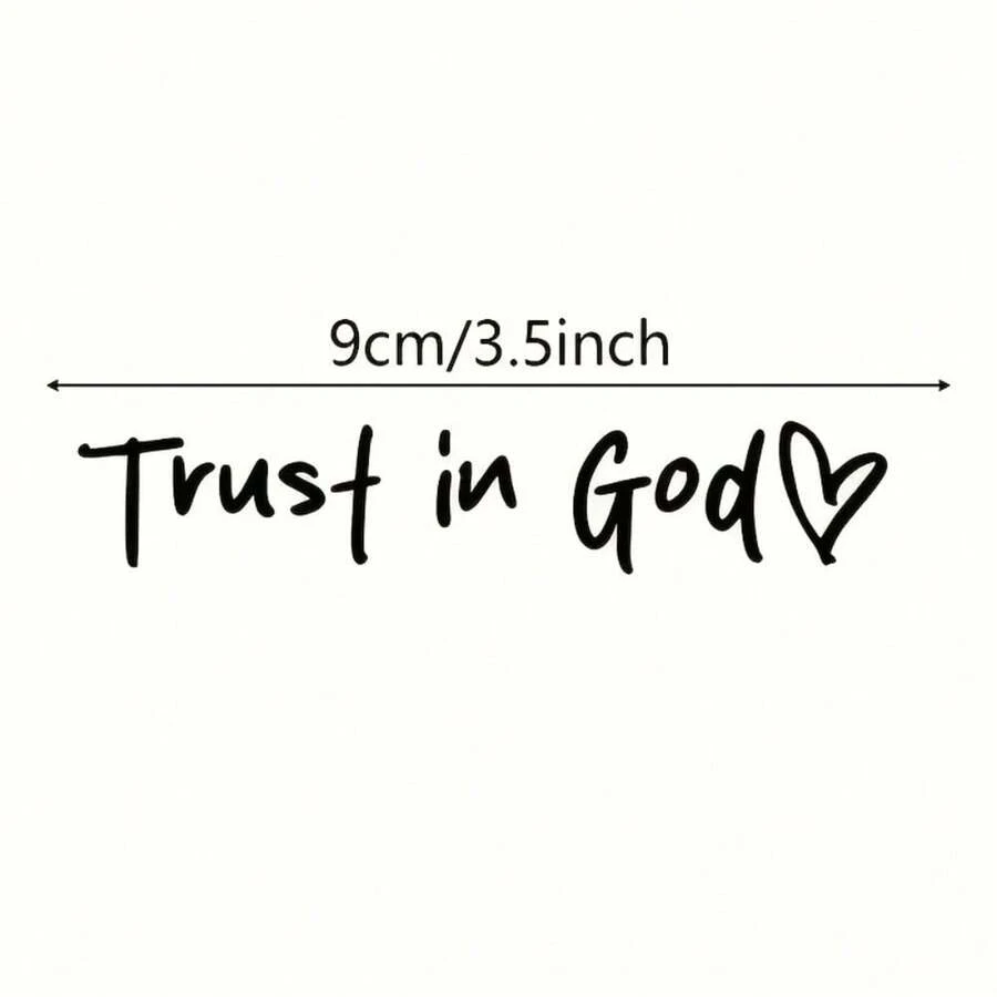 Trust In God Believe In God Car Rearview Mirror Sticker, Faith In Jesus ...