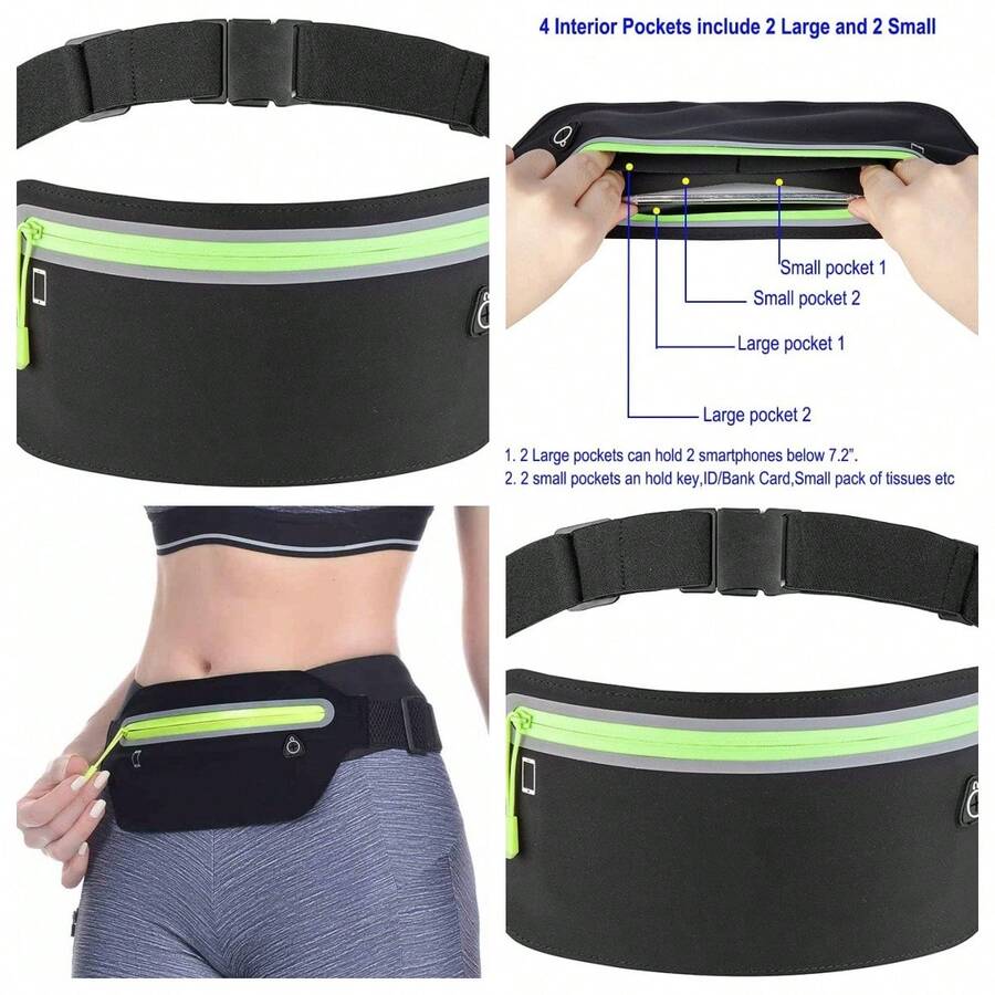 Running Belt,Slim Running Fanny Pack Waterproof Runner Workout Exercise ...