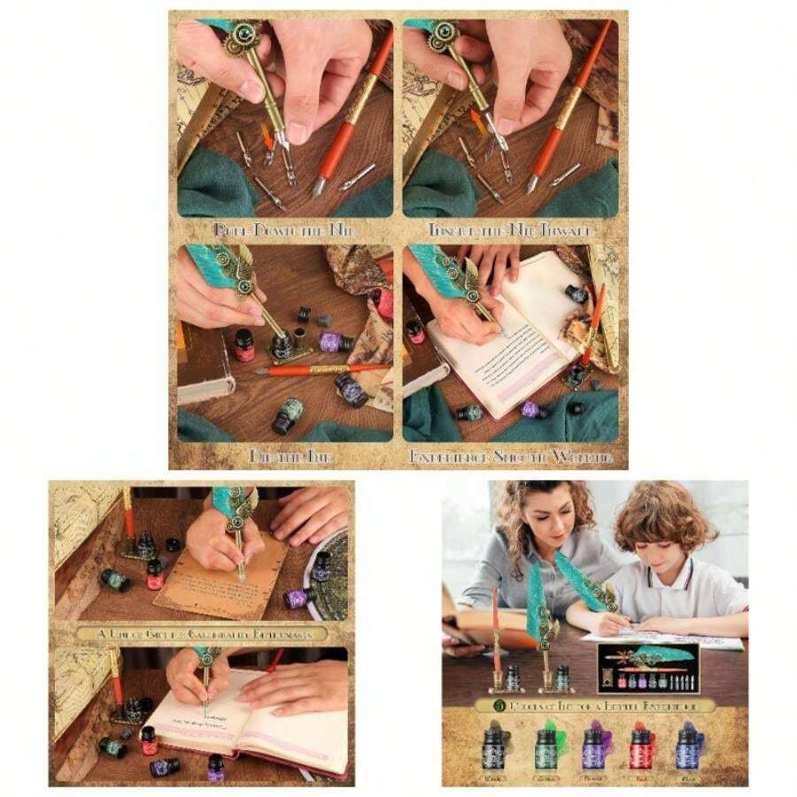 Calligraphy Kits Beginners With Quill Pen And Ink Set, Premium ...