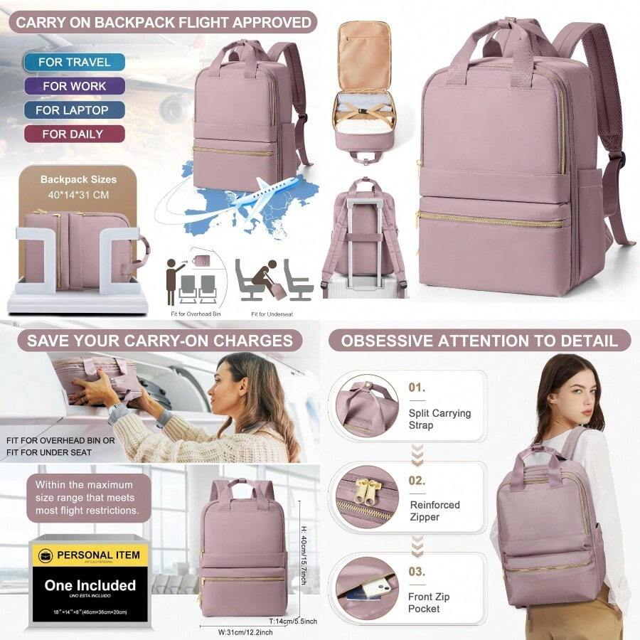 Pakembl Large Travel Backpack For Women Laptop Backpack Men Carry On ...
