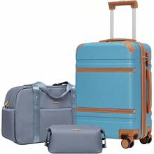 Carry On Luggage Set 3 Piece 20 Inch ABS+PC Hardshell Suitcase With ...