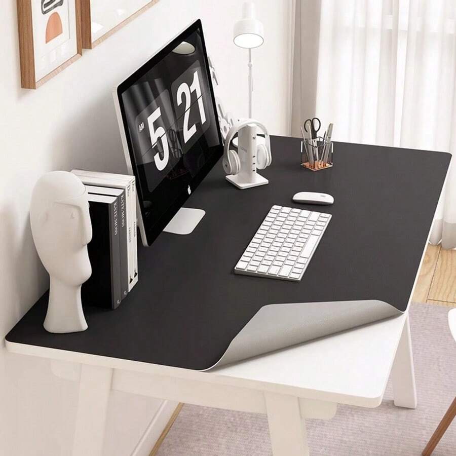 1pc Dual-Sided Leather Mouse Pad, Multipurpose Home/Office/School ...