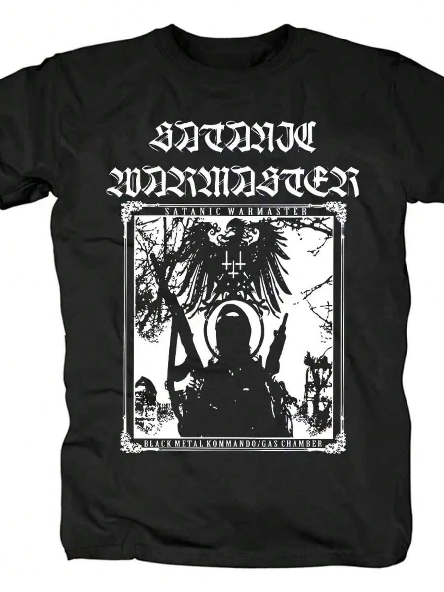 Satanic Warmaster Black Heavy Metal Short Sleeve Men Pure Cotton Tee ...