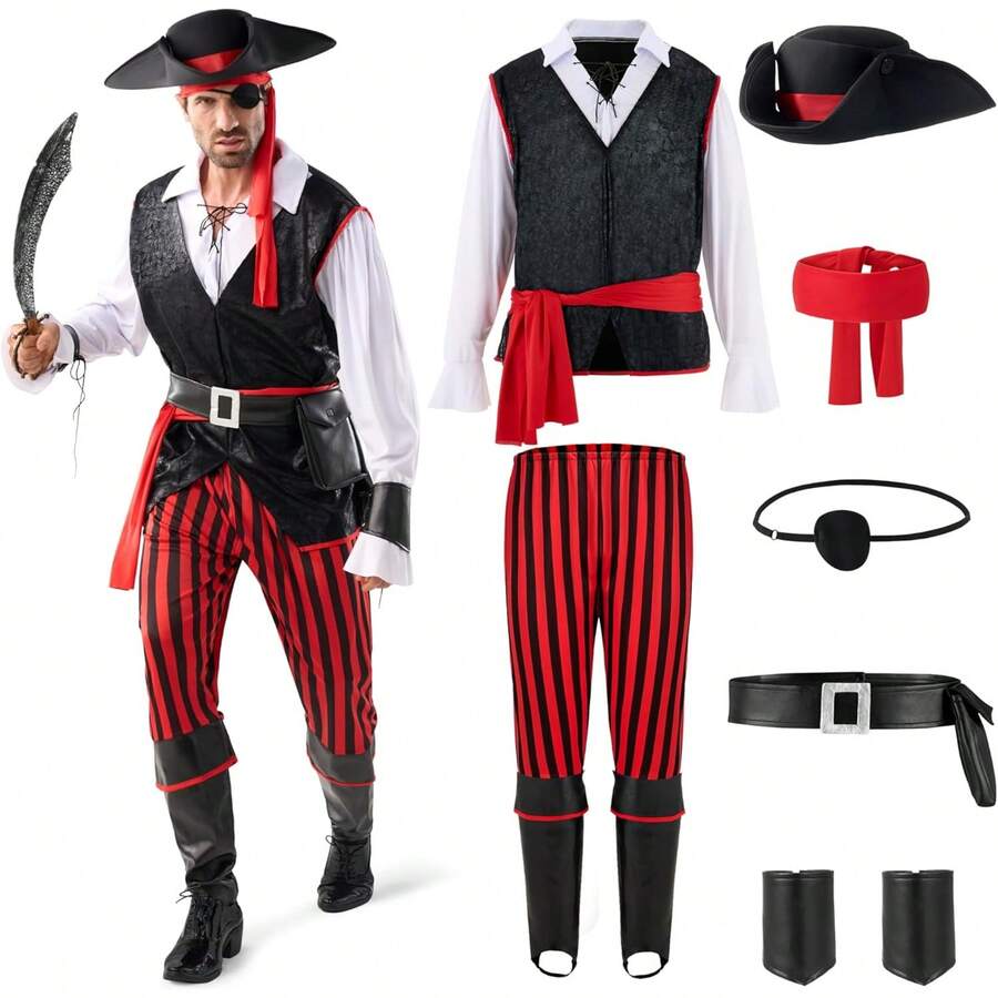 Spooktacular Creations Pirate Costume Men For Halloween Costume, Adult ...
