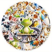 50PCS Cartoon Animals Cartoon Cute Graffiti Stickers Creative ...