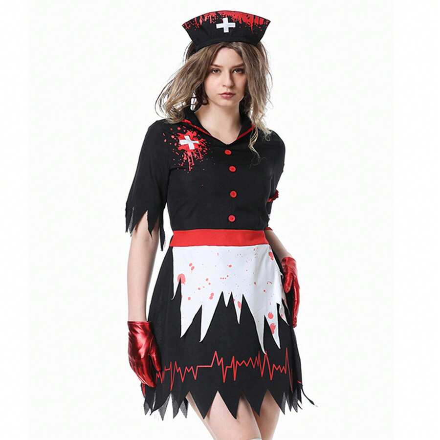 Women Halloween Nurse Costume, Zombie Nurse Costume, Zombie Bloody ...