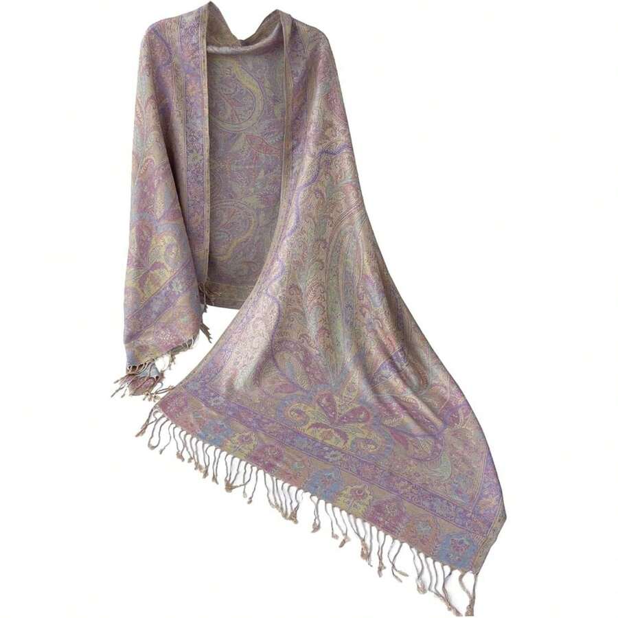 Paisley Jacquard Pashmina Rave Shawl Wraps Scarf For Women, Wedding ...