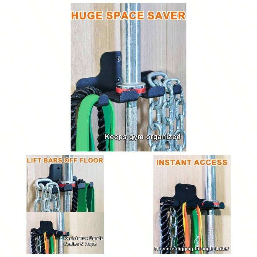 Barbell Wall Mounted Barbell Hanger 33mm Bar Barbell Holder, Hanging ...