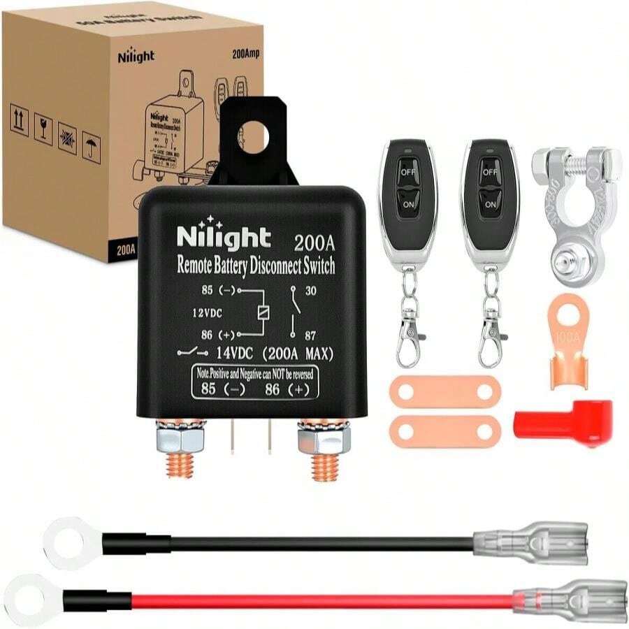 Nilight 200A Starter Relay 4 Pin Split Switch 12V Continuous Heavy Duty ...