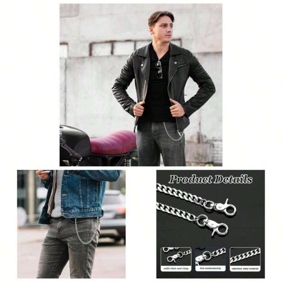 Pants Chain Men Women, Heavy Duty Metal Keychain Punk Wallet Chains ...