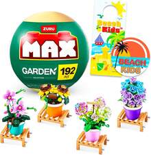 ZURU MAX Premium Garden Pot Plants Building Bricks Collection ...