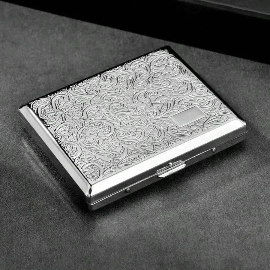 20pcs/Set Vintage Engraved Floral Lucky Arabesque Metal Cigarette Case ...