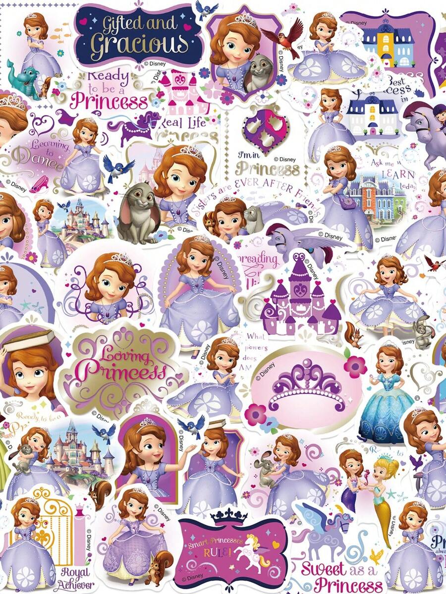 Disney 50pcs Disney Sofia The First Stickers Sofia Party Favors Sofia Cartoon Stickers ...