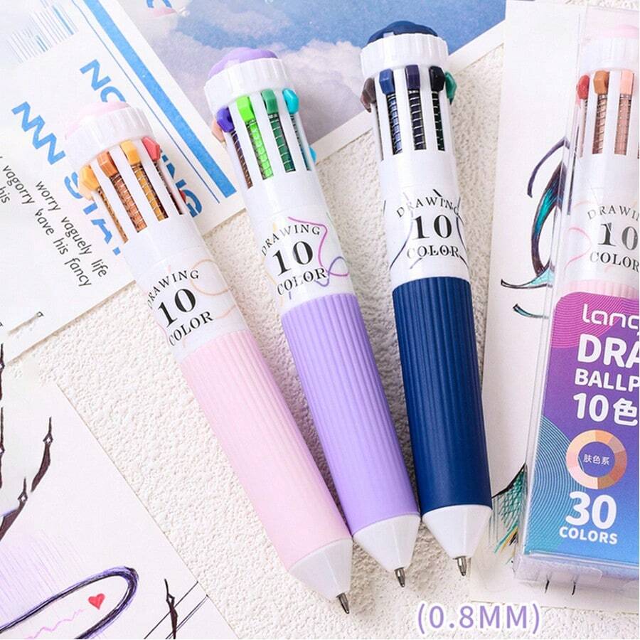 10 Color Drawing Ballpoint Pen, Gift Pen, Multi-Functional Modular Pen ...