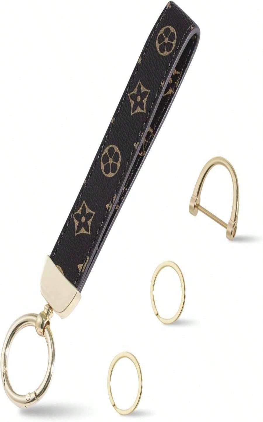 Weixiltc Leather Wristlet Keychain, Car Key Chain Holder With 2 Key ...