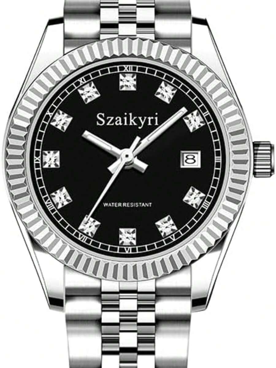 Classic Watch For Women With Solid Stainless Steel Band And Calendar ...