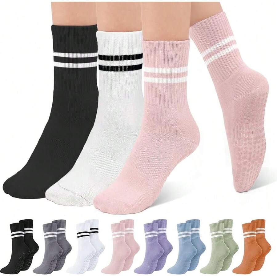 2025 Nuevos VIDA4U 8 pares Calcetas Pilates para Mujer, Calcetines Yoga ...