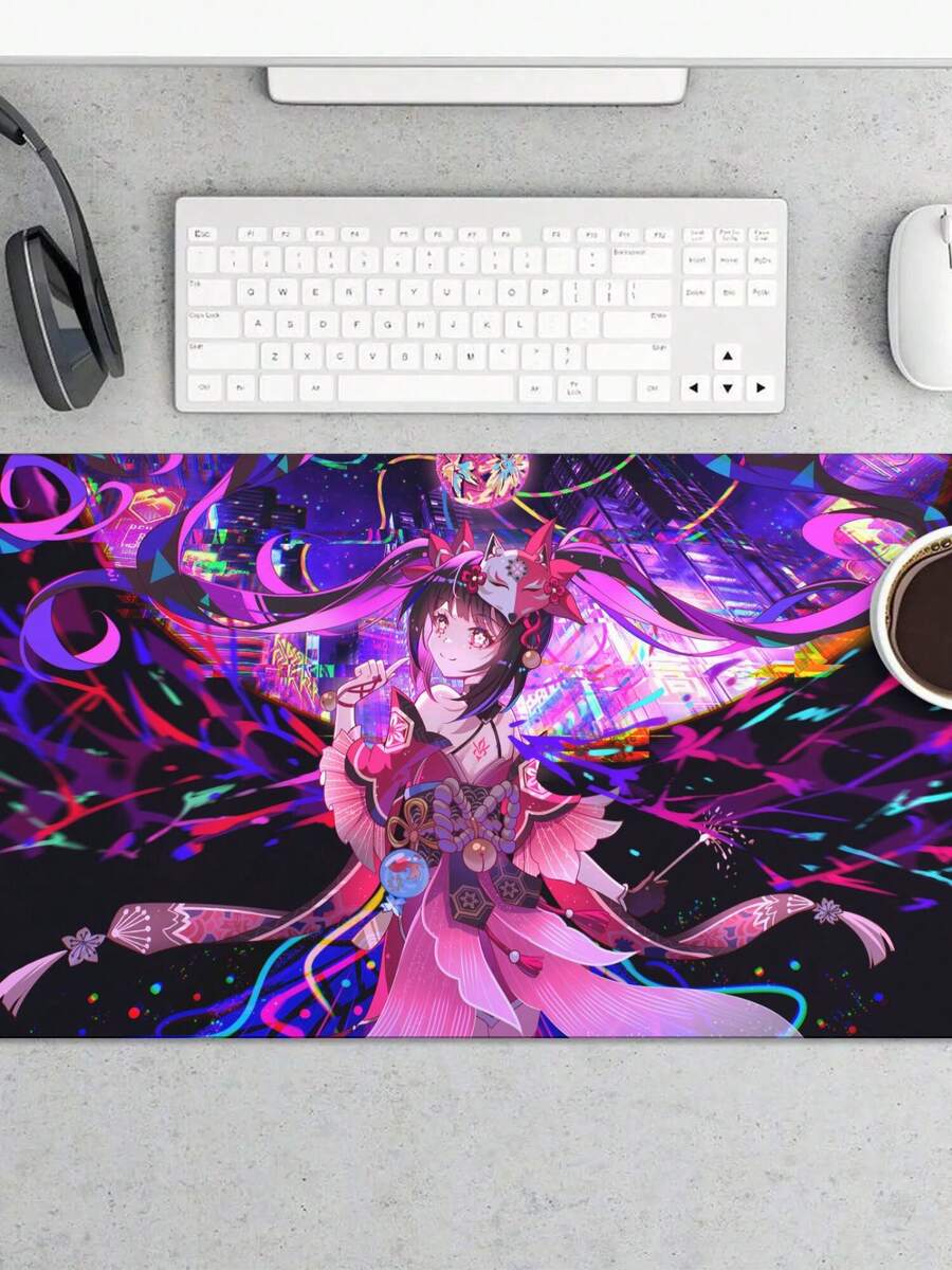 Anime Gaming Desk Mat | Vibrant Desk Decor | Washable Surface, Large ...