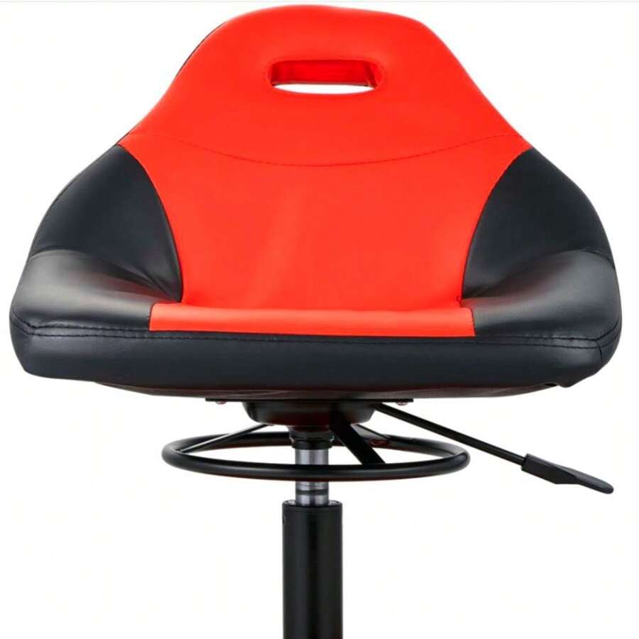 Adjustable Rolling Garage Stool - 300LB Capacity Mechanic Workbench ...