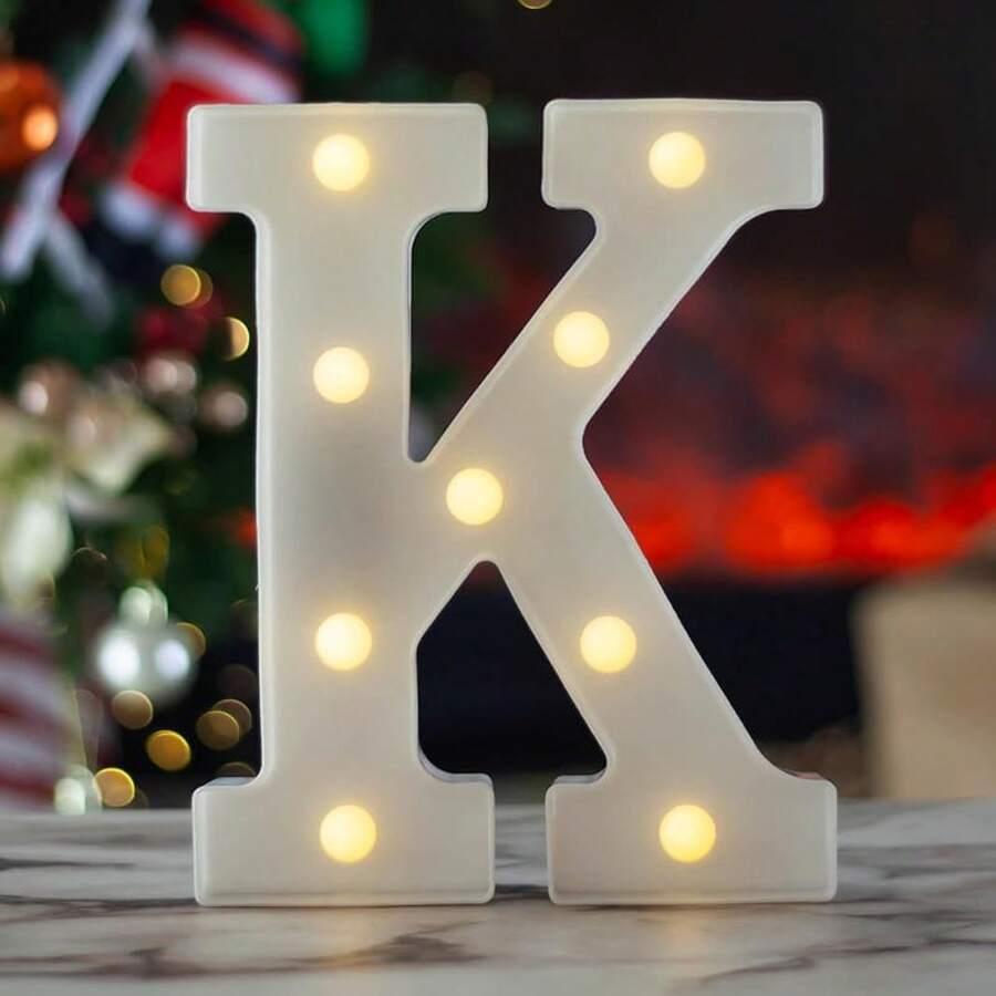 LED Marquee Letters, White 26 Alphabet Light Up Letters, Battery ...