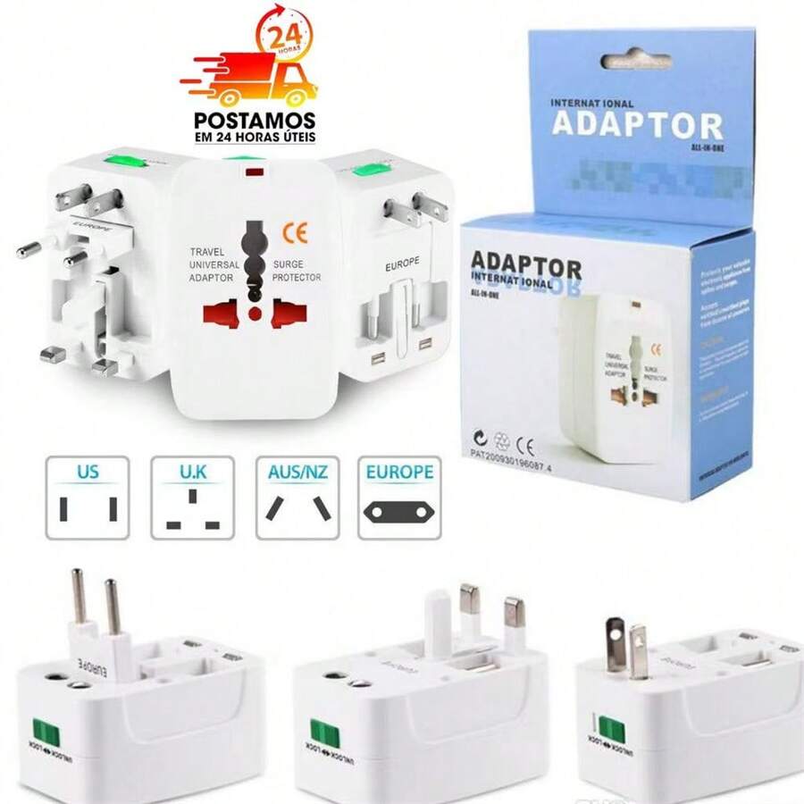 Universal Travel Conversion Plug Adapter Compatible With 150 Countries ...
