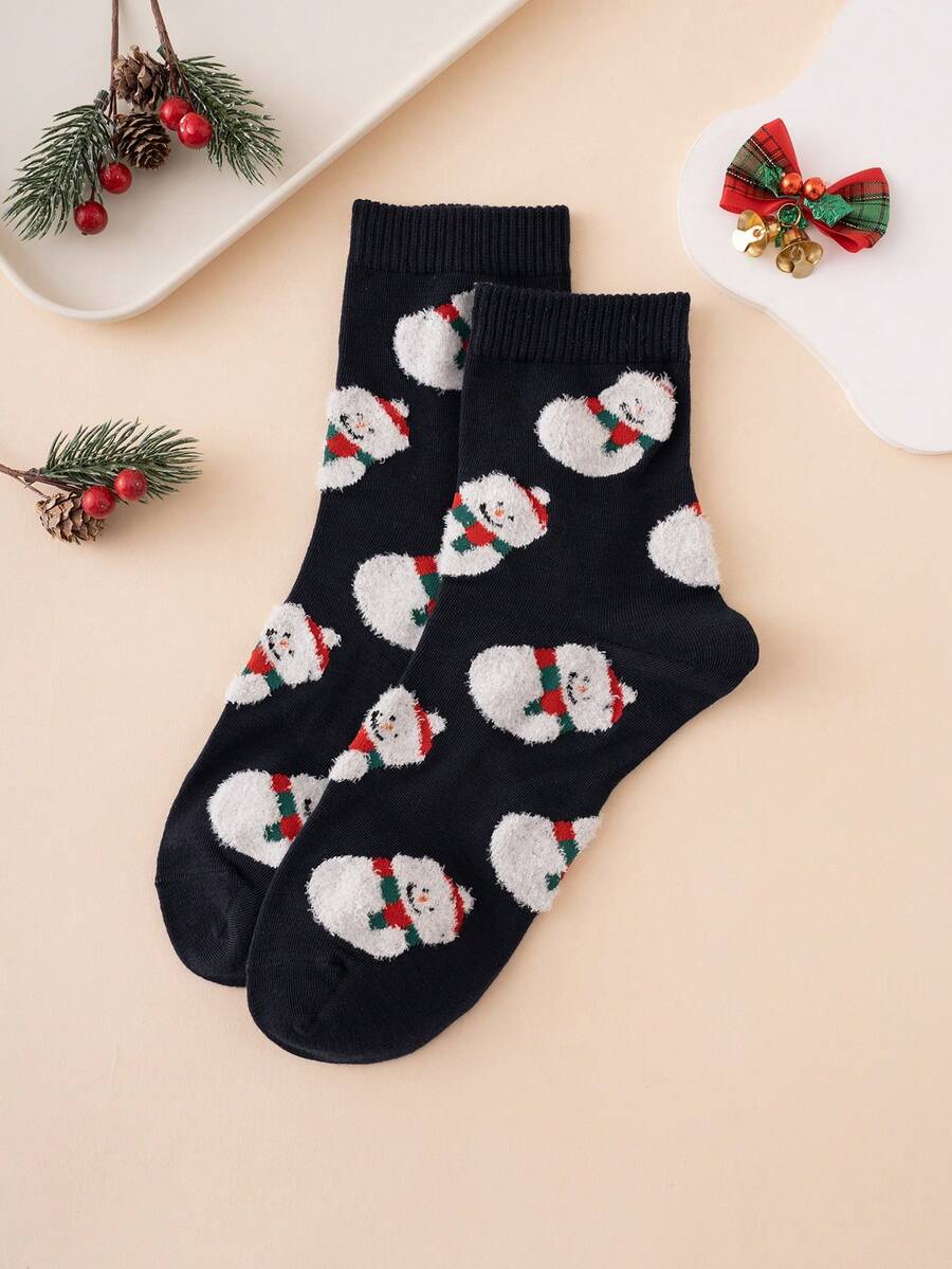 1 Pair Women's Interesting Personalized Cartoon Cute Christmas ...
