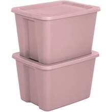 Pink, 18 Gallon Plastic Tote Box With Lid, Storage Container | SHEIN ITALIA