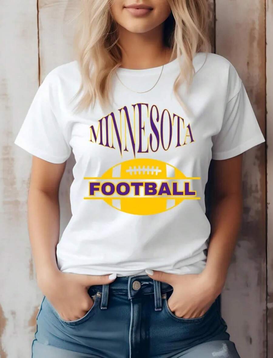 Minnesota Football Uni T-Shirt - Vikings Game Day Apparel, Football Fan ...