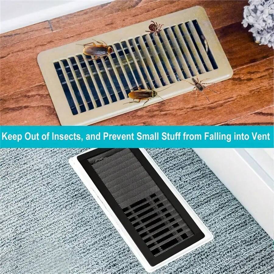 1pc Magnetic Floor Vent Cover, 4x10 Inch PVC Mesh Screen, Suitable For ...