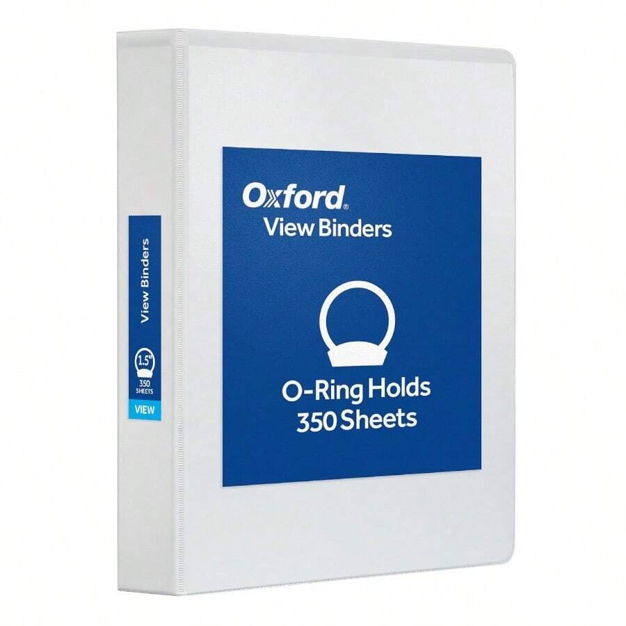 Oxford Ring Binders 1.5" Round Ring Binders View Binder Covers On 3 Sides XtraLife Hinge ...