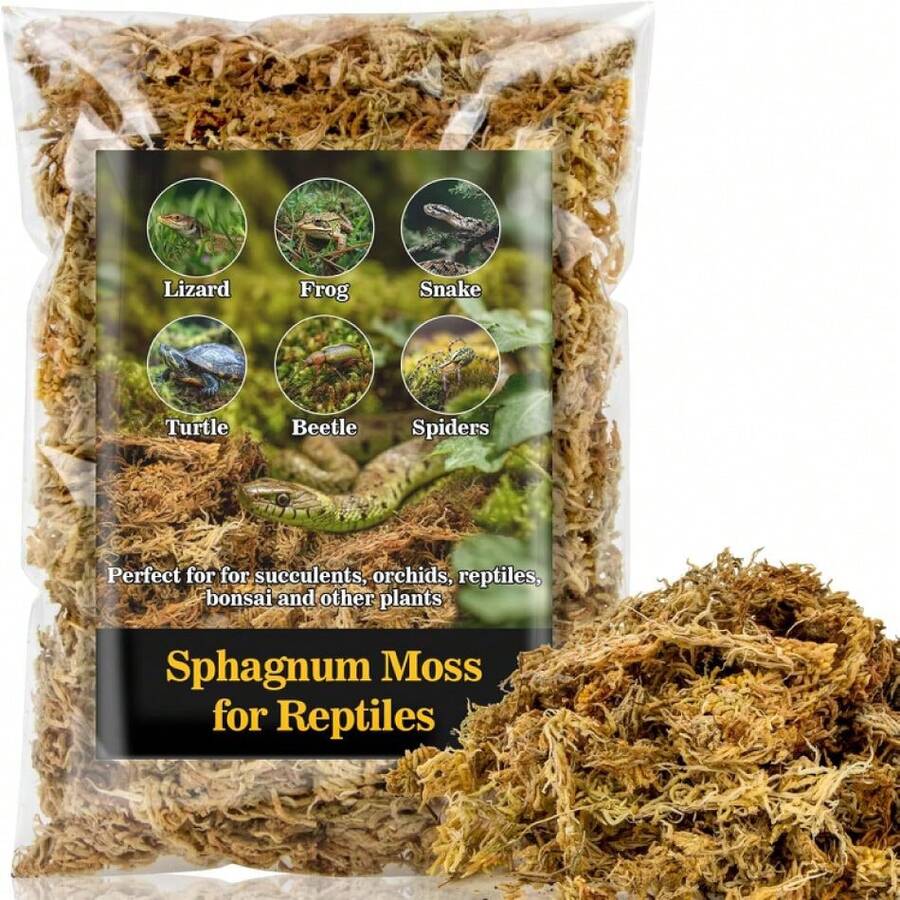 Sphagnuoss For Reptiles - 5.6 OZ Reptile Peat Moss For Terrarium ...