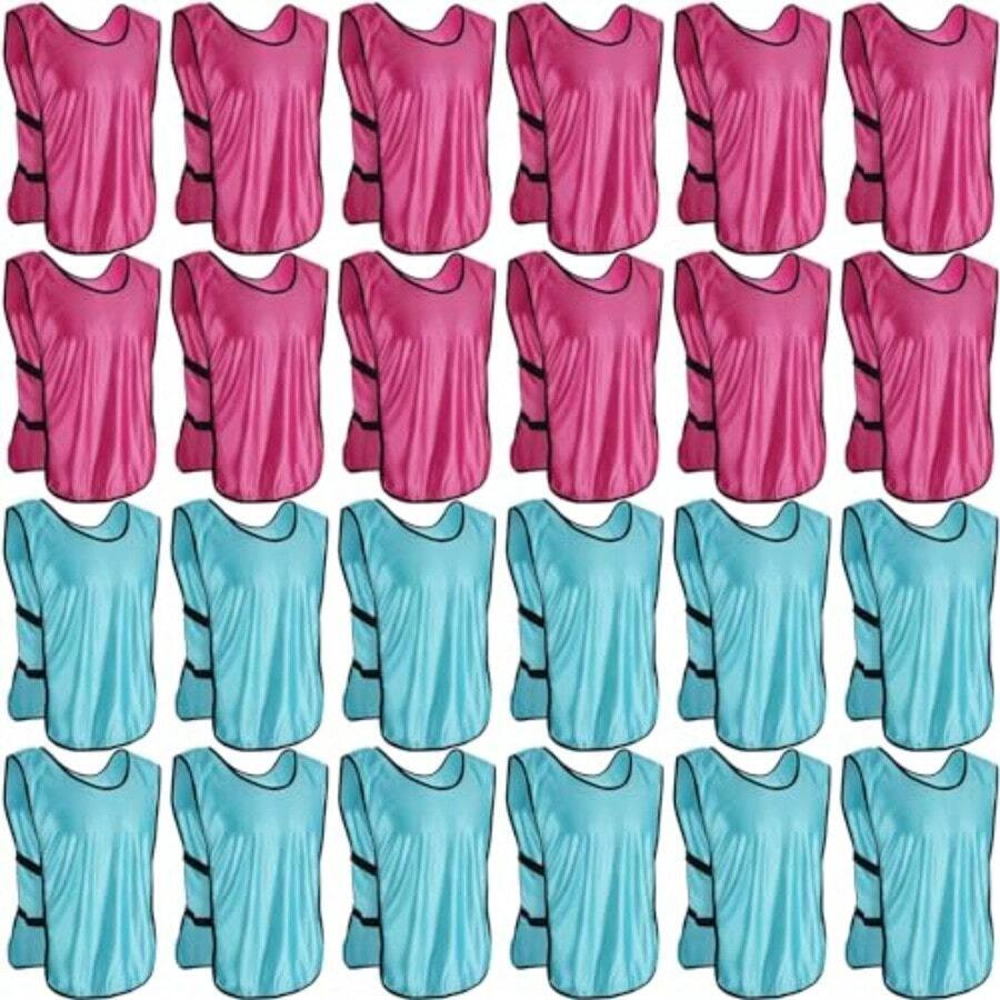 24 Pack Youth Pinnies Sports Pinnies For Youth Adults Soccer Basketball ...