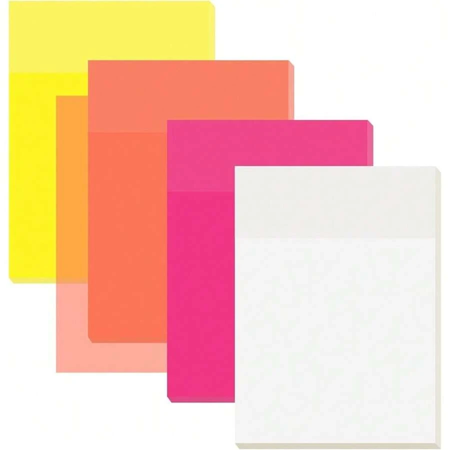 Transparent Sticky Notes Pastel Colors, 3x3 Inch, 400 Sheets, 8 Pads, 8 ...