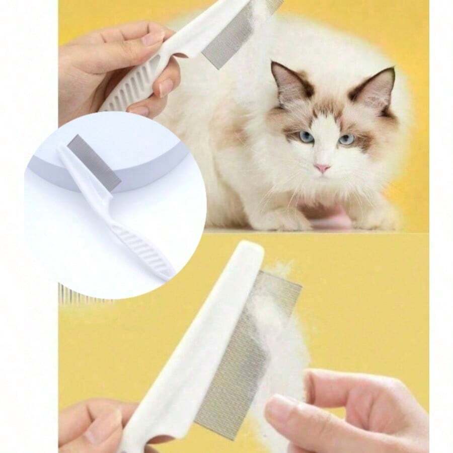 2PCS Double-Sided Dense-Tooth Multi-Purpose Pet Combing Comb –For Cats ...