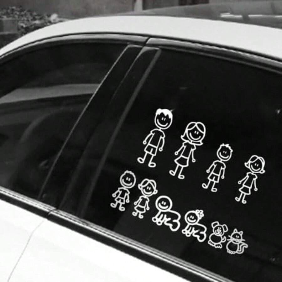 Family Car Sticker Decals Pet Cat Dog Animal Die Cut Vinyl Decals I ...