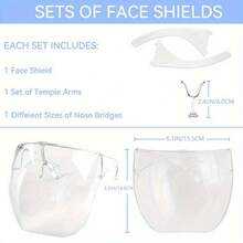 1PCS PC Face Mask Transparent Glasses, Full Face Reusable Breathing ...