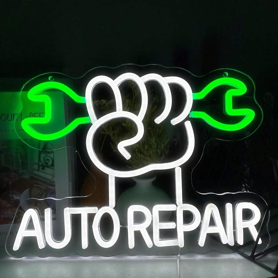 Vibrant LED Auto Repair Neon Sign - USB Powered, Energy-Efficient, Wall ...