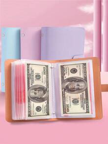 1 Banknote Storage Book Made Of PU Material, Can Hold 100 Banknotes ...