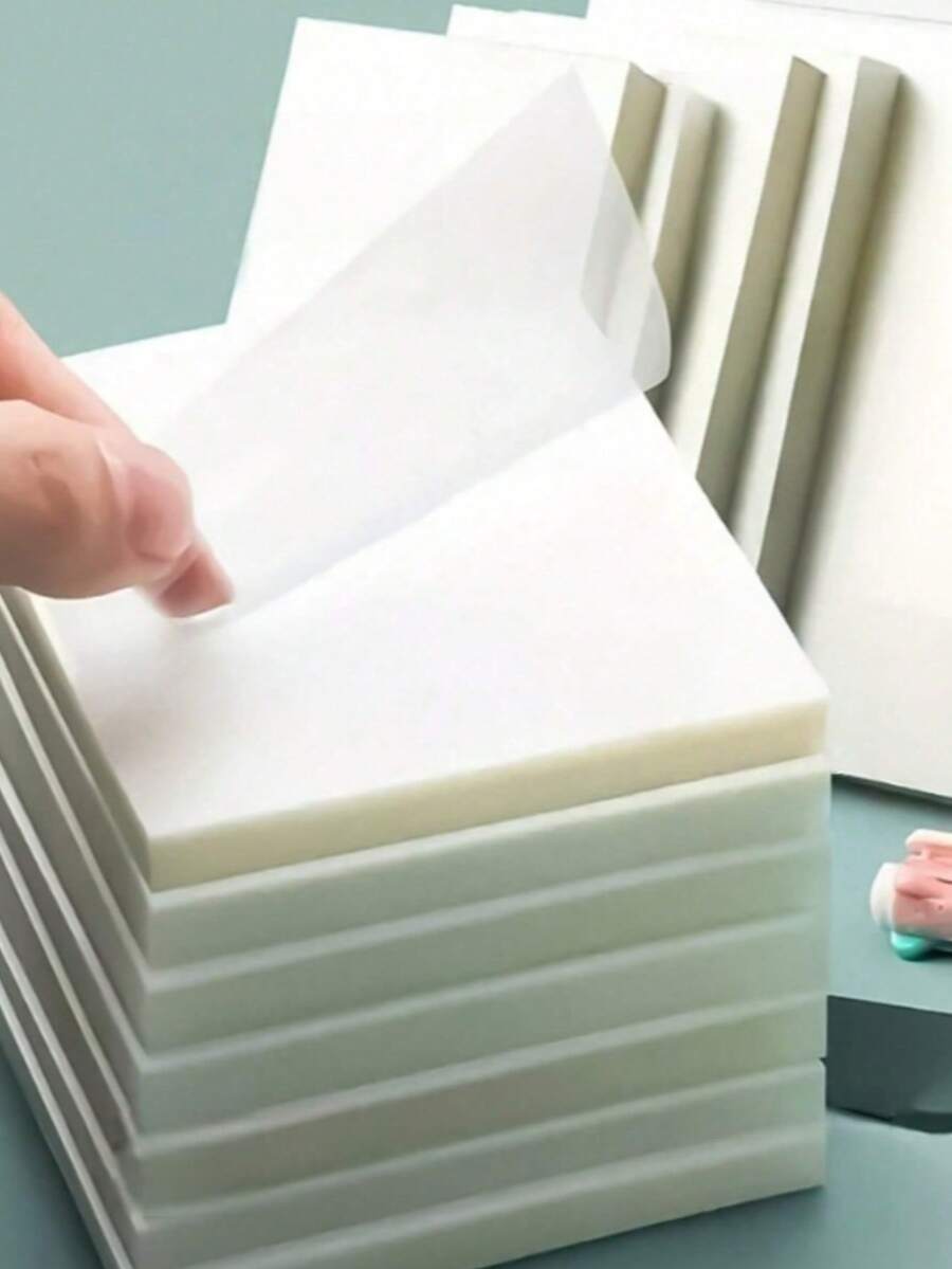 Transparent Sticky Note Book, Clear, Waterproof, Self-Adhesive, Semi ...