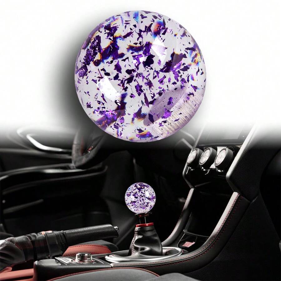 JDM 58mm Round Ball Sphere Glitter Manual Gear Stick Shift Knob Lever ...